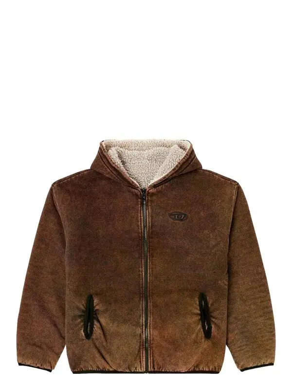 Diesel S-bryan Embroidered-logo Reversible Jacket - Brown