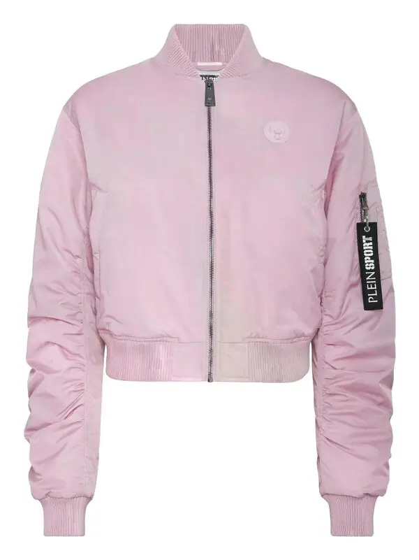 PLEIN SPORT Icon-detail Zip-up Bomber Jacket - Pink