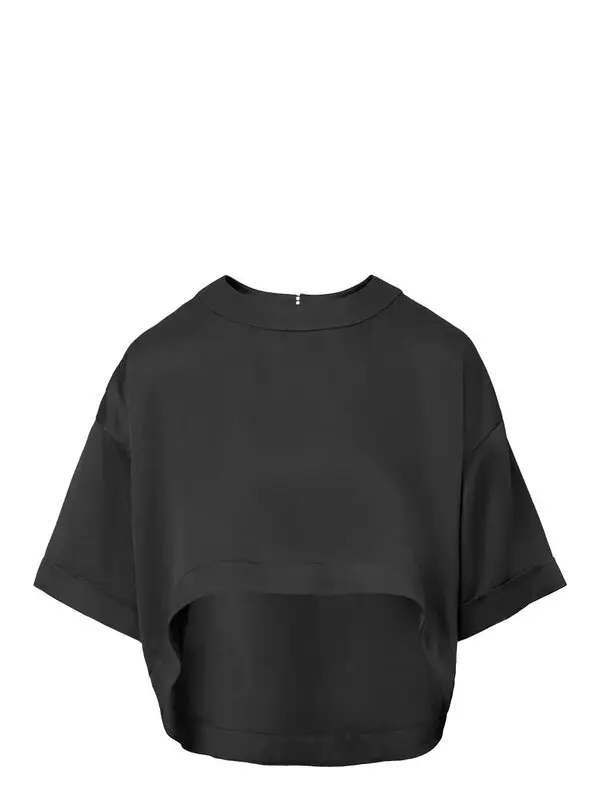 IL VOLO Short-sleeve Cropped T-shirt - Black