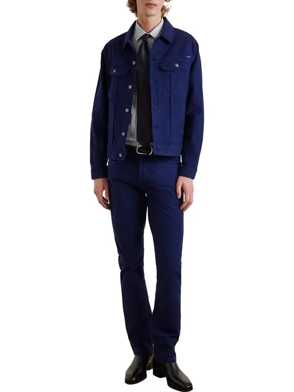 TOM FORD Icon Cotton-blend Moleskin Jacket - Blue