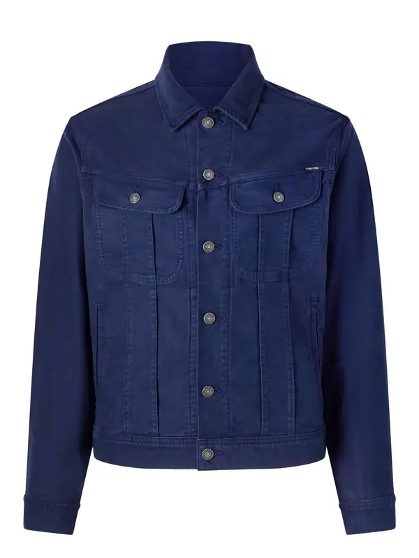TOM FORD Icon Cotton-blend Moleskin Jacket - Navy