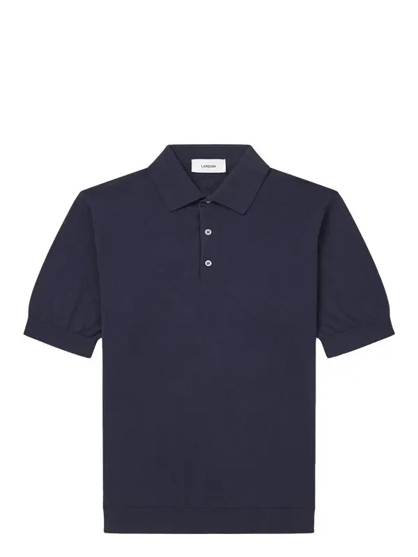 LARDINI Cotton Polo Shirt - Blue