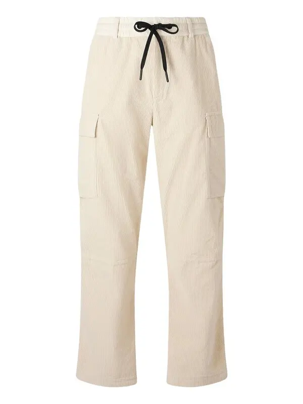 Moncler Straight-leg Cotton-corduroy Cargo Trousers - Neutrals