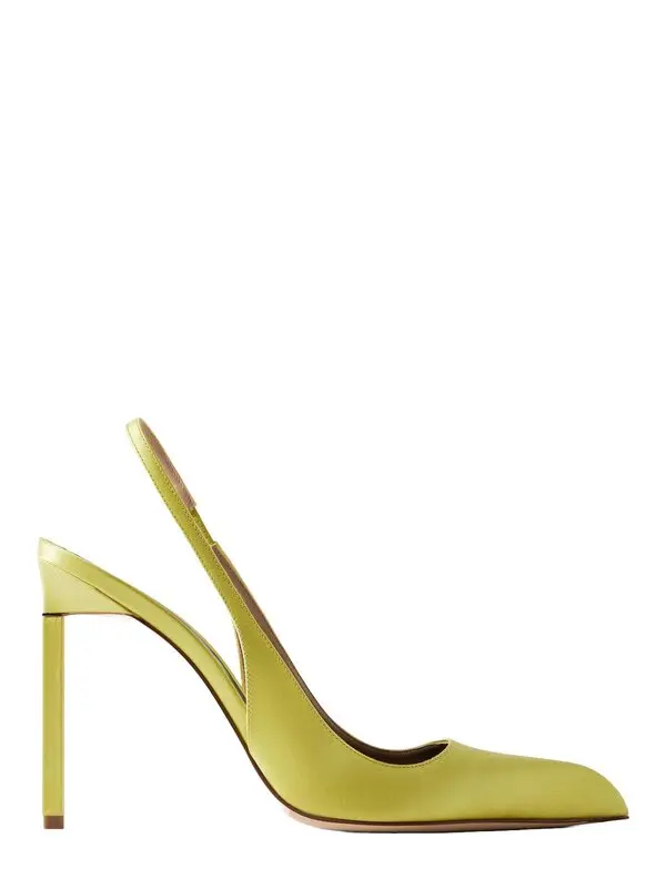 TOM FORD Satin Slingback Pumps - Yellow