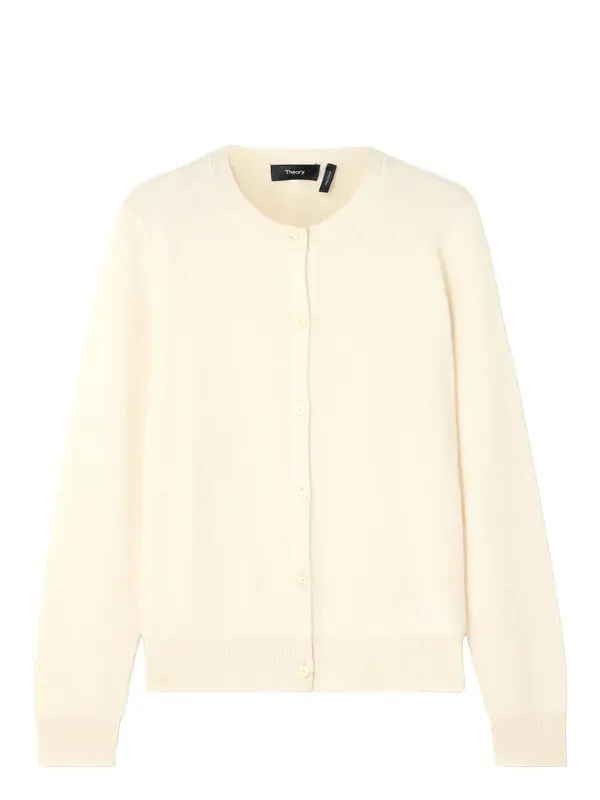 Theory Brushed Cashmere Cardigan - Neutrals