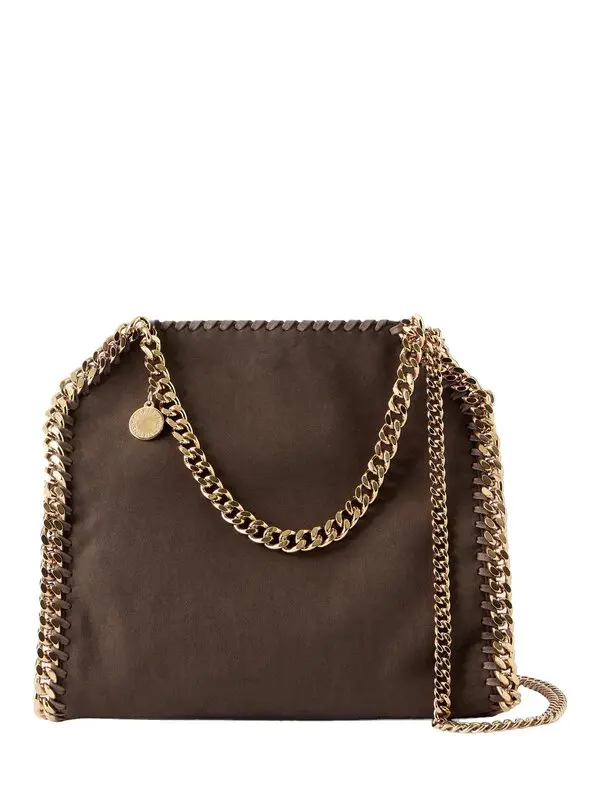 Stella McCartney The Falabella Mini Suede Shoulder Bag - Brown