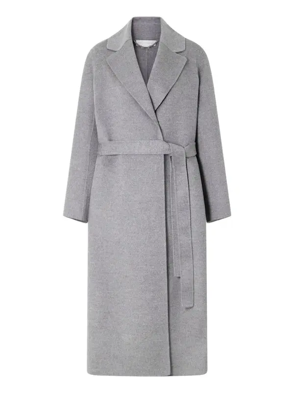 Stella McCartney Belted Wool Coat - Gray