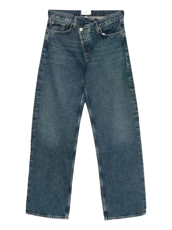AGOLDE Asymmetrical Waistband Wide-leg Jeans - Blue