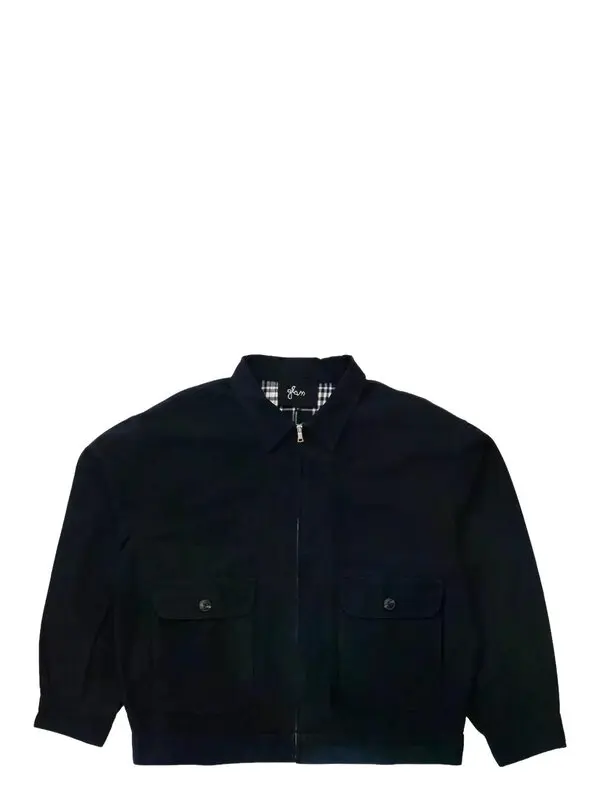 GLASS CYPRESS Zip-up Bomber Jacket - Black