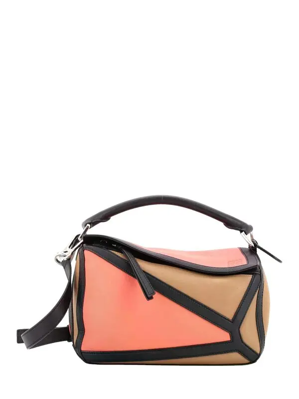 Loewe Puzzle Bag Leather Small Satchel - Brown