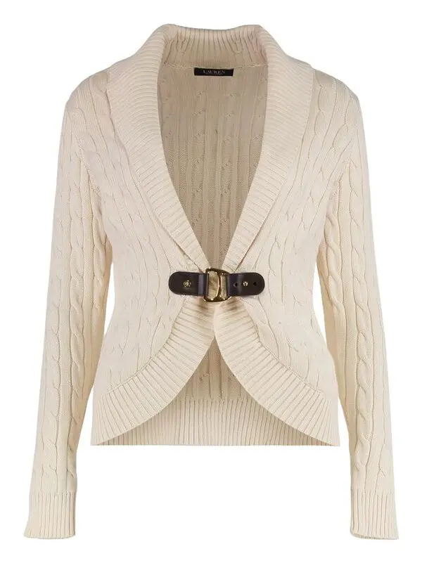 Ralph Lauren Cable Knit Cardigan - Beige