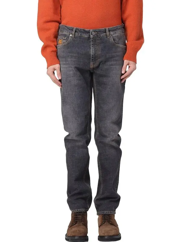 Etro Straight Leg Jeans - Grey