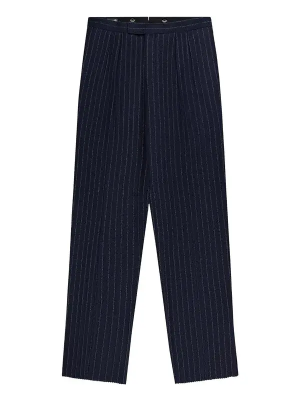 Aimé Leon Dore Pinstripe Wool Suit Trouser - Blue