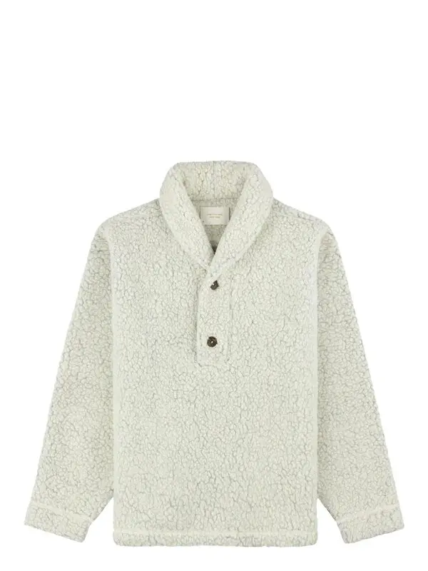Aimé Leon Dore Shawl Collar Fleece Pullover - Silver