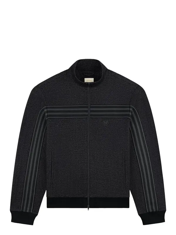 Aimé Leon Dore Wool Herringbone Track Jacket - Black