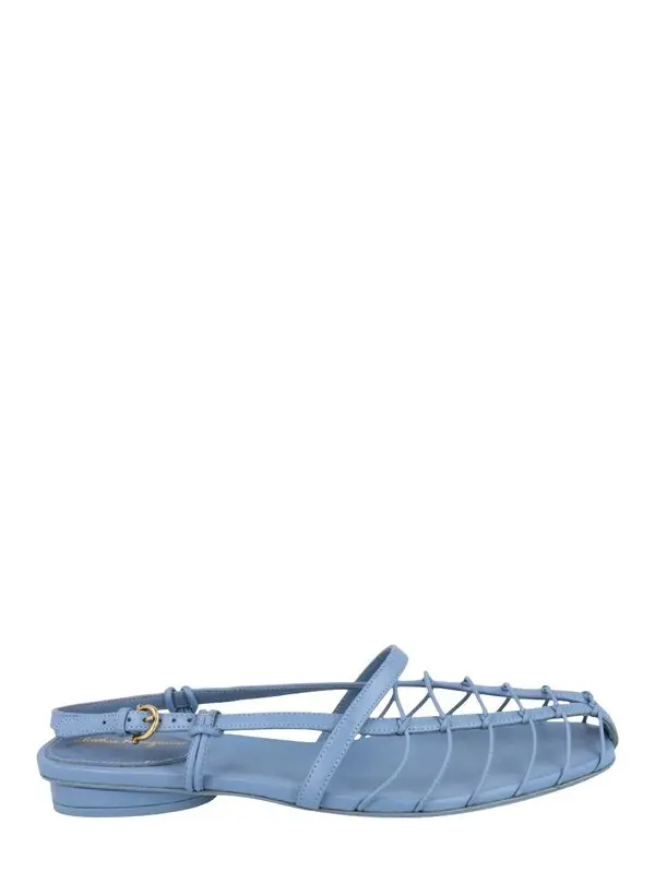 FERRAGAMO Shay Caged Slingback Sandal - Blue