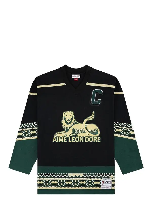 Aimé Leon Dore X Mitchell & Ness Artisan Hockey Jersey - Black