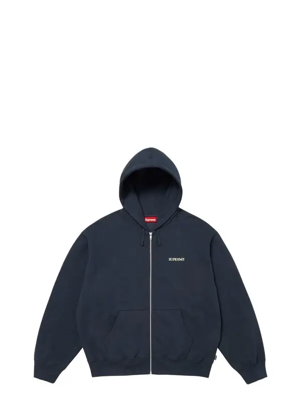 Supreme Zip Up Hooded Sweatshirt - Blue
