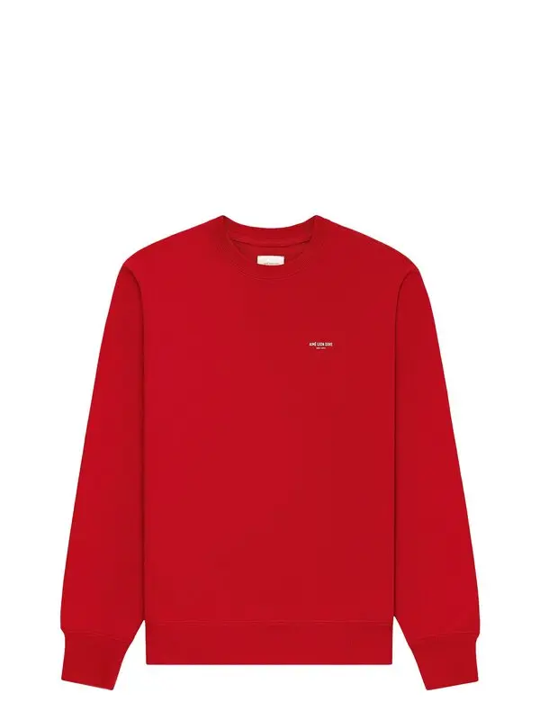 Aimé Leon Dore Micro Logo Crewneck Sweatshirt - Red