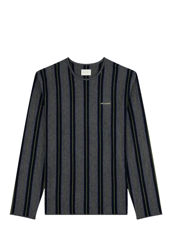 Aimé Leon Dore Striped Rollneck Sweater - Black