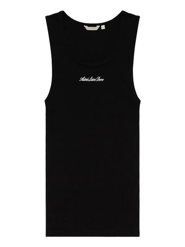 Aimé Leon Dore Embroidered Logo Tank Top - Black