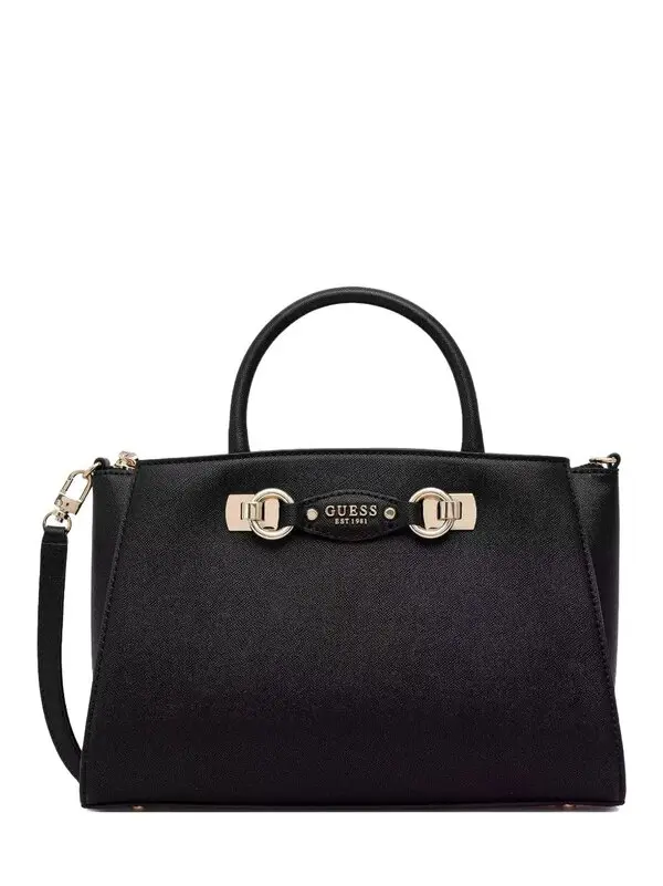 Guess Logo-plaque Tote - Black