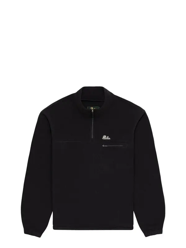 Aimé Leon Dore Unisphere Quarter Zip Fleece Pullover - Black