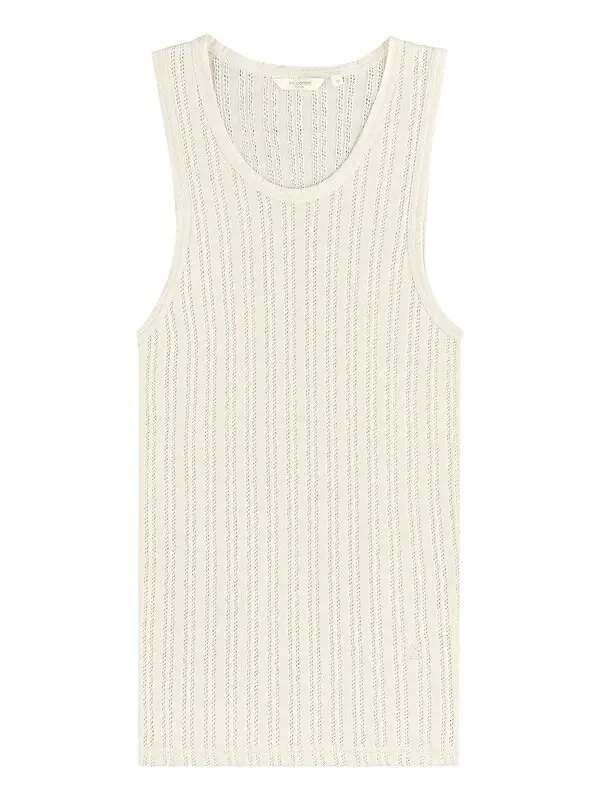 Aimé Leon Dore Eyelet Tank Top - Cream