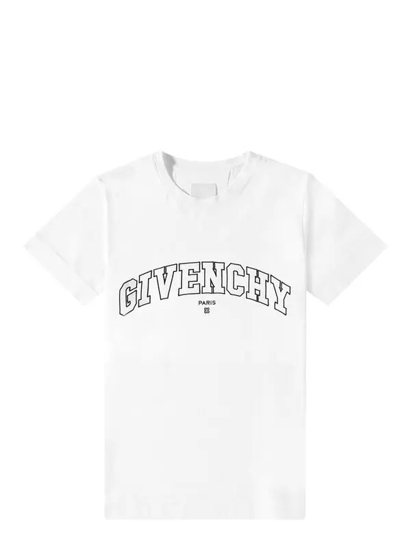 Givenchy Classic Fit College Embroidery T-shirt - White