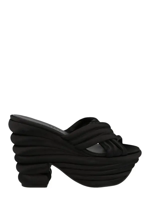 FERRAGAMO Rey Platform Sandal - Black