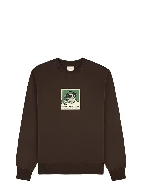 Aimé Leon Dore Musician Crewneck Sweatshirt - Brown