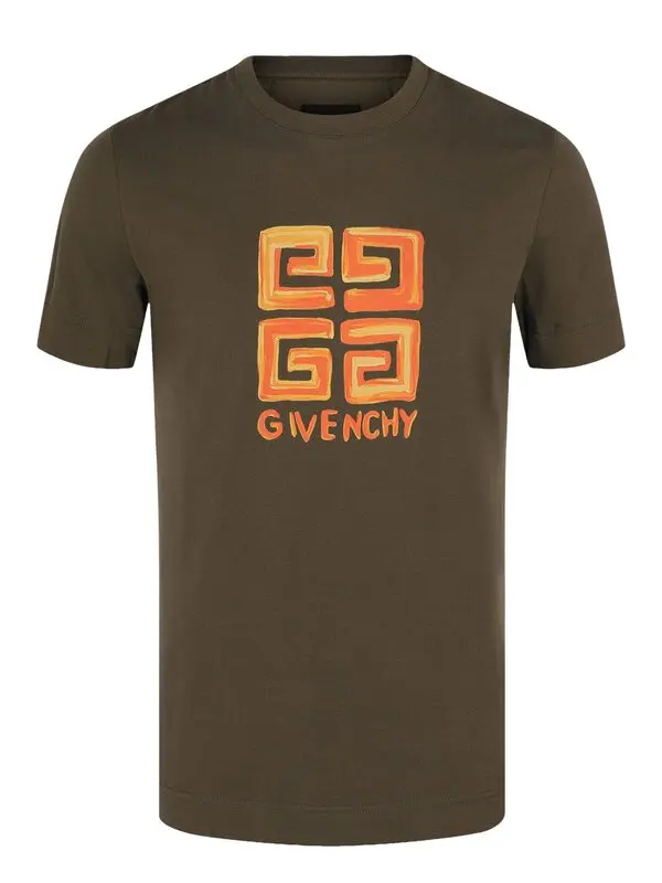 Givenchy 4g Logo Slim Fit T-shirt - Tan