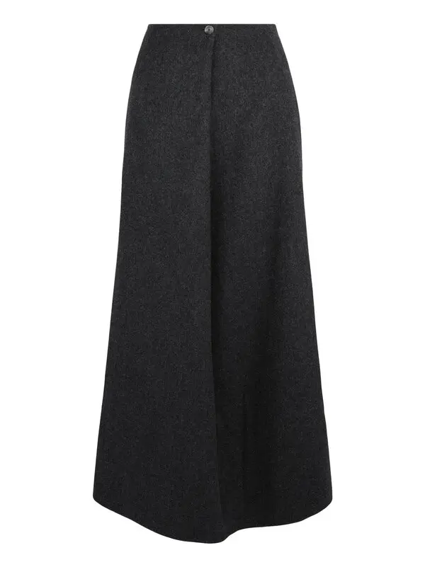 Givenchy Mid-rise Wool-blend Midi Skirt - Grey