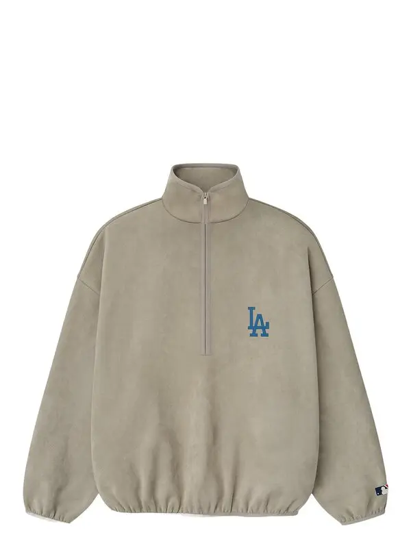 Fear Of God Dodgers Suede Fleece Half Zip - Grey