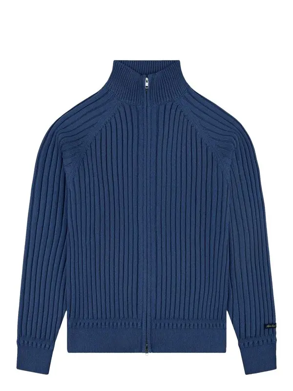 Aimé Leon Dore Drop Needle Full-zip Sweater - Blue