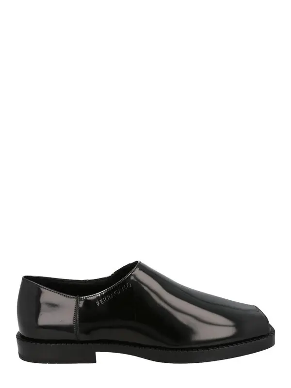 FERRAGAMO Dyaso Open Toe Loafer - Black