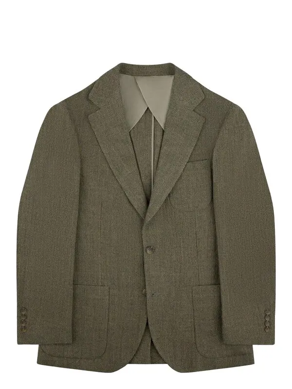 Aimé Leon Dore Single-breasted Boiled Wool Suit Jacket - Green