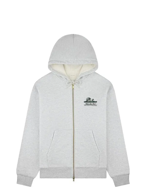 Aimé Leon Dore Unisphere Waffle Lined Full-zip Hoodie - White