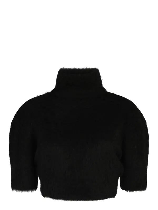 Givenchy Cropped Wool Sweater - Black
