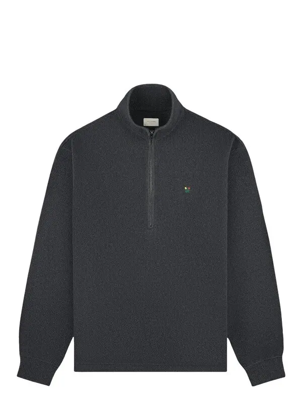 Aimé Leon Dore Crest Piqué Half-zip Pullover - Grey