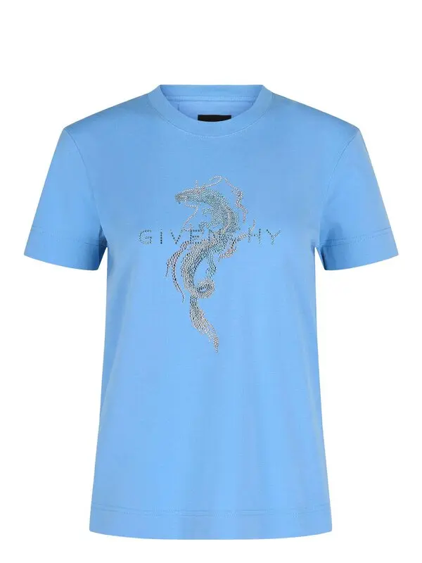 Givenchy Slim Fit Capricorn Dragon T-shirt - Blue