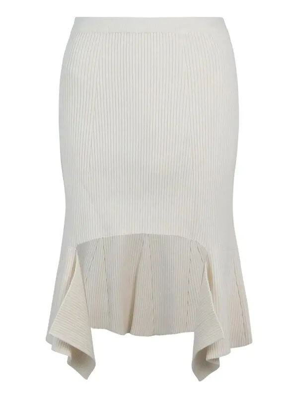 Givenchy Ribbed Knit Skirt - White