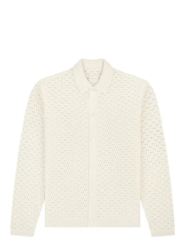 Aimé Leon Dore Knit Polo Cardigan - Cream
