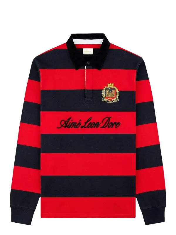 Aimé Leon Dore Striped Heritage Rugby - Red
