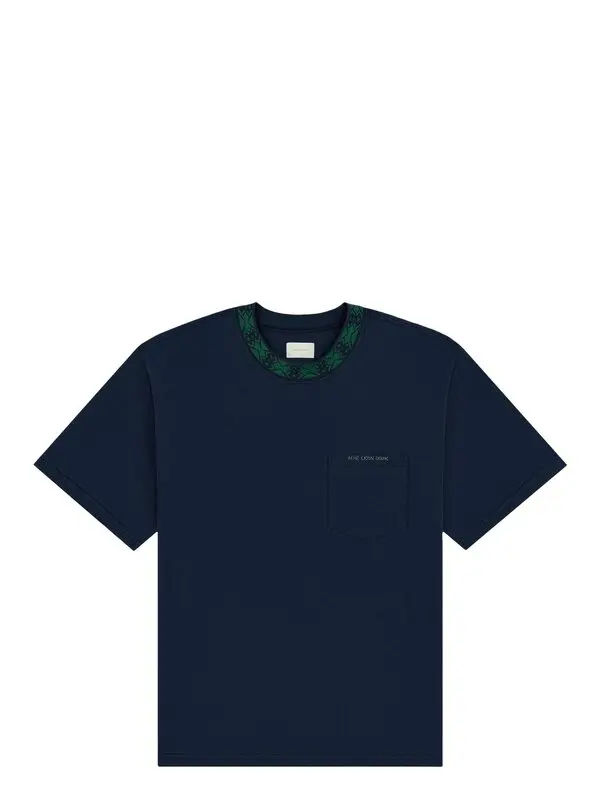 Aimé Leon Dore Jacquard Collar Pocket Tee - Blue