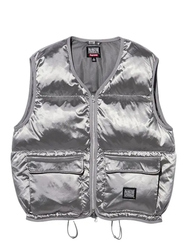 Supreme X Martithé + François Girbaud Down Puffer Vest - Silver