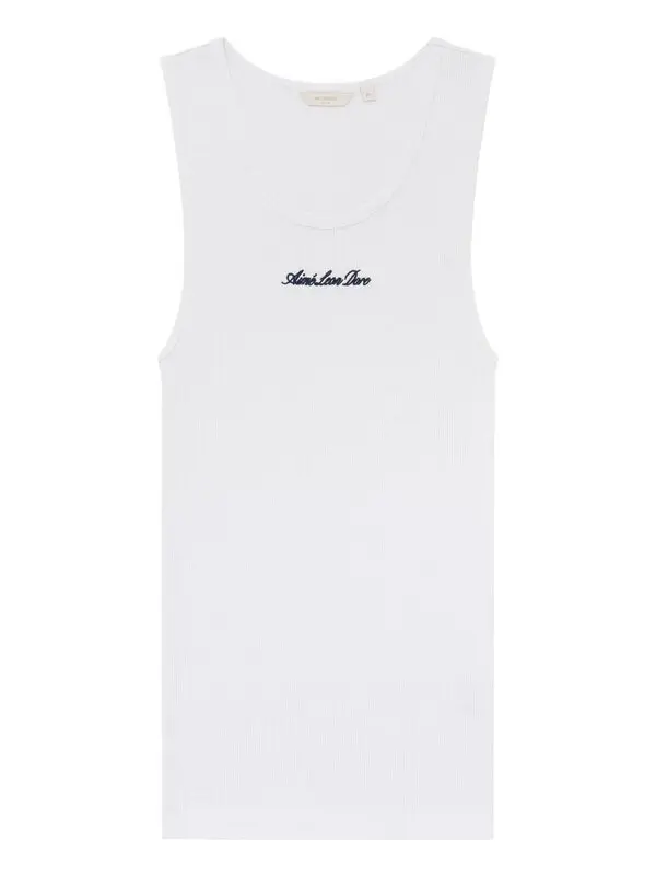 Aimé Leon Dore Embroidered Logo Tank Top - White