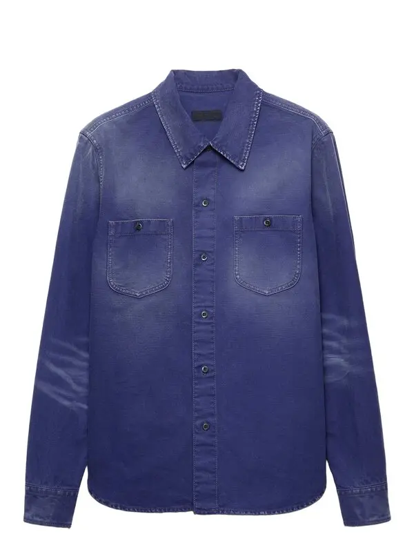 Prada Cotton Twill Shirt - Light Blue