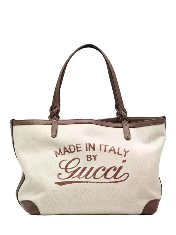 Gucci 2000-2015 Canvas Craft Tote Bag - Brown