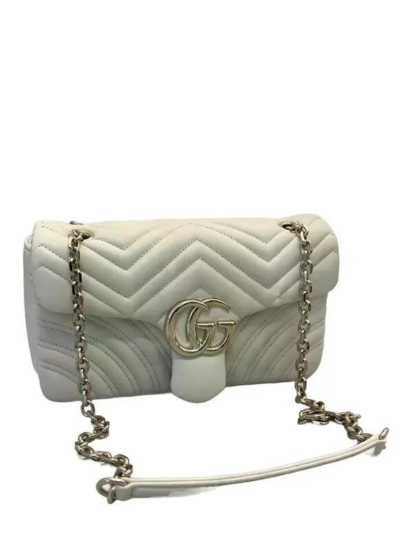 Gucci Gg Marmont Chain-strap Bag - White